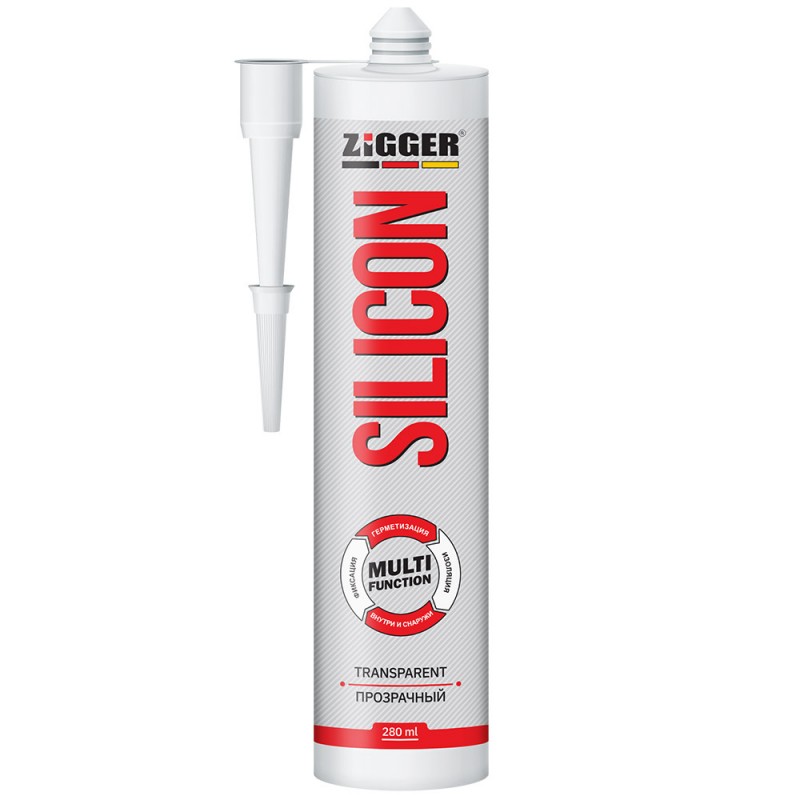 Герметик силиконовый ZIGGER PF прозрачный 280 мл 02-02-27